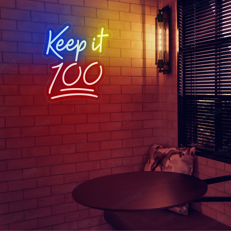 Keep It 100 Neon Sign Custom Flex Neon Led for Home LED - Etsy