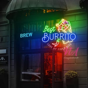 Best Burrito Neon Sign Burrito Led Light Custom Street Food Neon Light ...