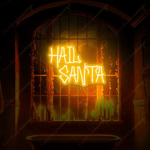 Hail Satan Neon Sign,custom Halloween LED Decor, Goth Wedding, Dark ...