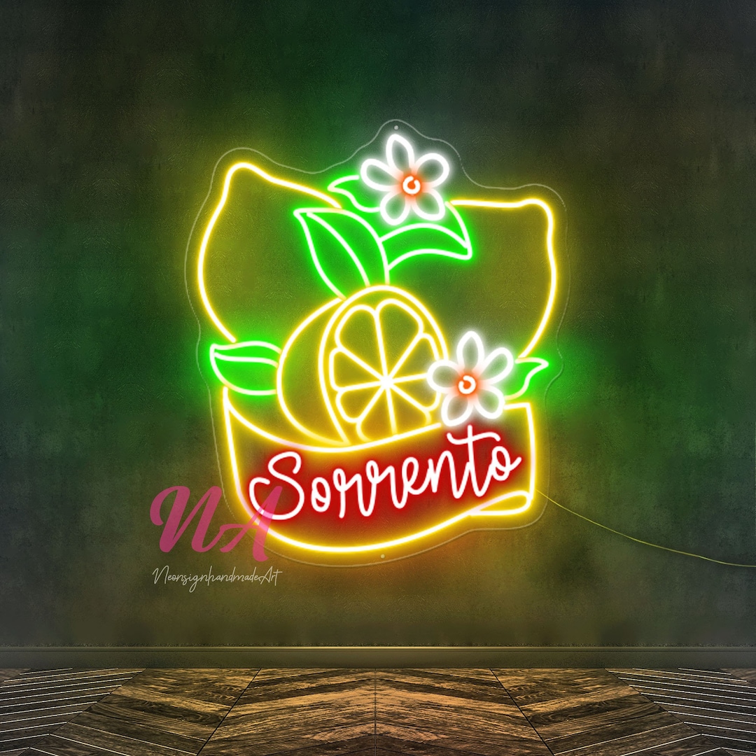 Lemon Sorrento Neon Sign Summer Sign Italian Sorrento Sign Custom ...