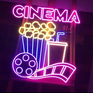 Cinema LED Neon Sign: Custom Movie Room Decor - Etsy