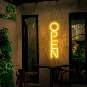 Open Neon Sign, Custom Neon Sign,vertical Open Sign Led, Led Open Sign Business, Open Sign Led ...