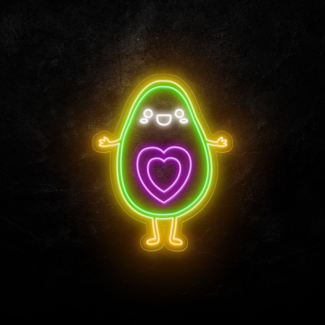 Cute Avo Cuddle Neon Sign Avocado Neon Light Valentine's - Etsy