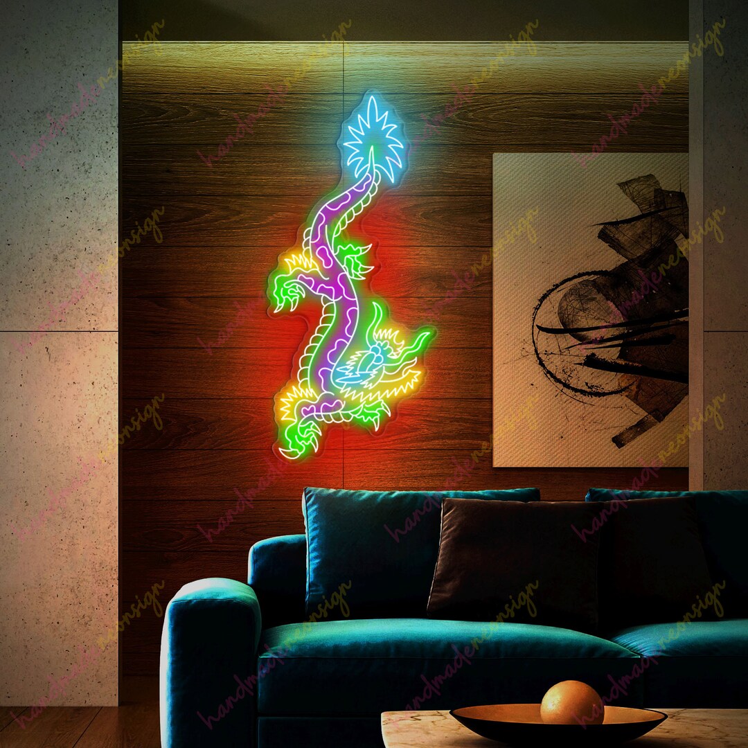 Chinese Dragon Led Wall Light Sign, Dragon Neon Sign, Anime Room Neon ...