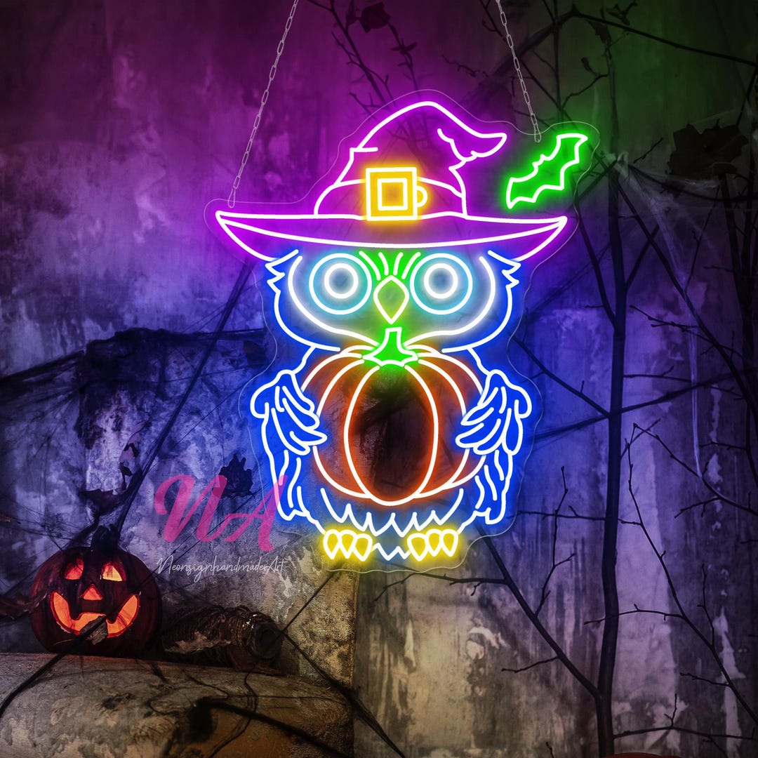 Owl Neon Sign,owl Wall Decor, Owl Wall Sign, Home Decor, Custom Neon ...