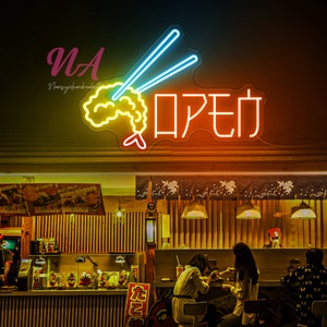 Tempura Neon Open Sign: Japanese Restaurant Decor - Etsy