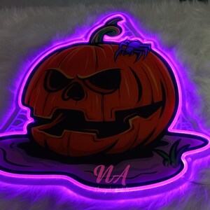 We're All Mad Here LED Neon Sign: Halloween Decor - Etsy