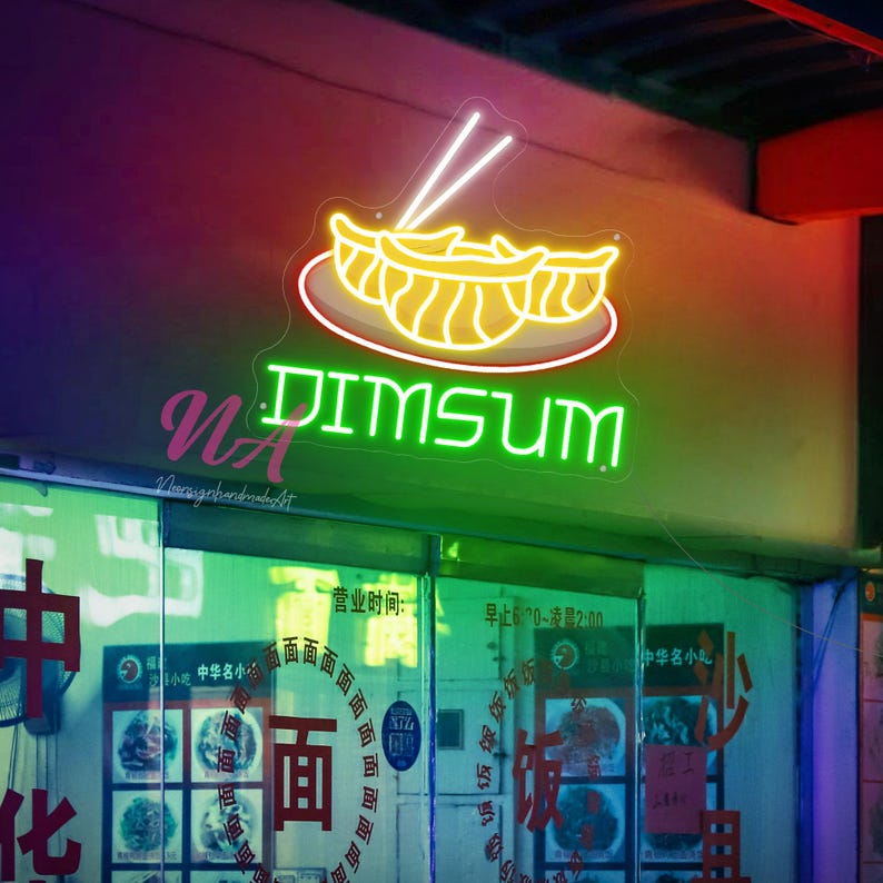 Dim Sum LED Neon Sign: Chinese Restaurant Decor - Etsy