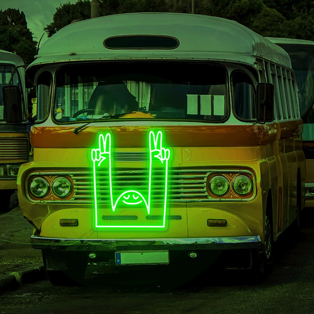 Dude Peace Neon Sign Peace Out Dude Peace Neon Sign Victory Sign Neon ...