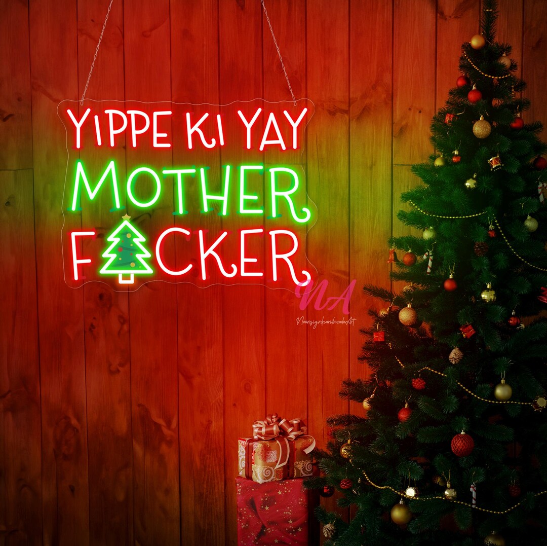 Yippee Ki-yay LED Neon Sign, Funny Christmas Home Decor - Etsy