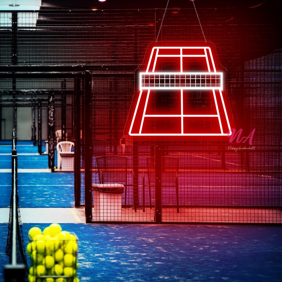 Tennis Court Neon Sign, Tennis Racket Led Sign, Custom Neon Light for ...