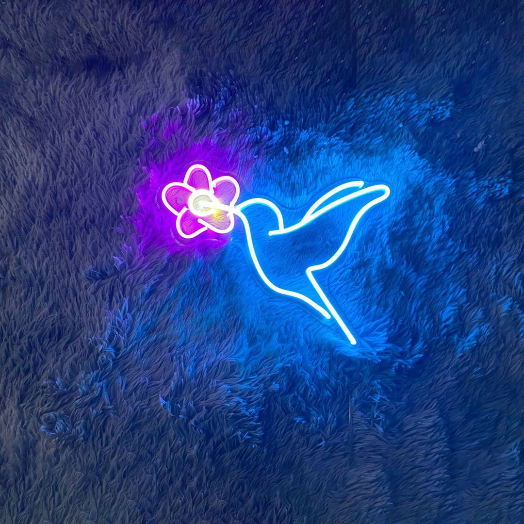 Humming Bird Neon Sign, Hummingbird Gifts, Hummingbird Sign, Custom ...