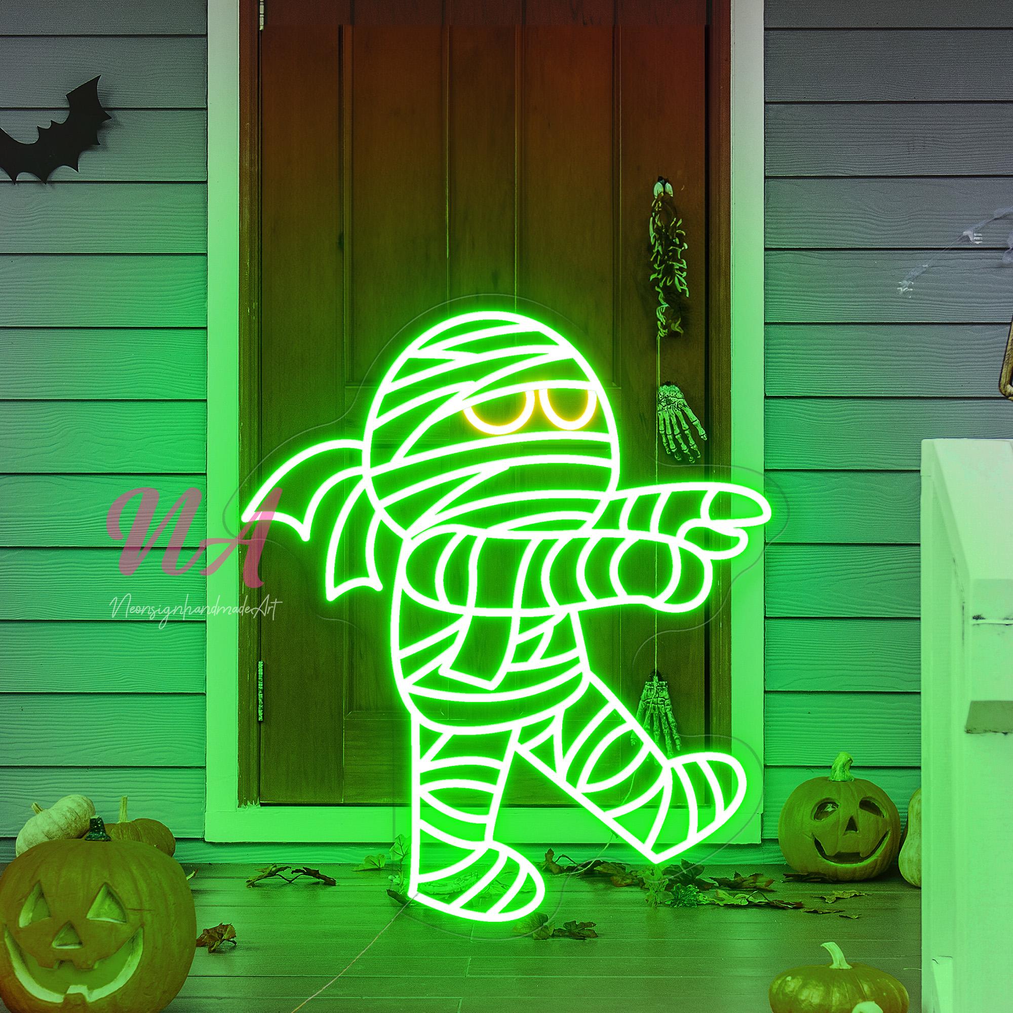 Mummy LED Neon Sign: Spooky Halloween Decor - Etsy