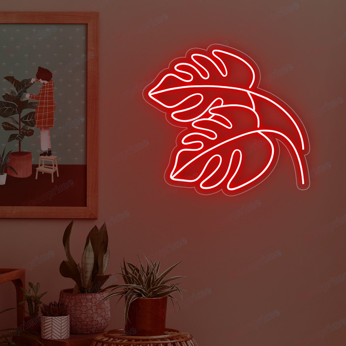 Monstera Leaf LED Neon Sign Green Leaf Neon Sign Plant Neon - Etsy