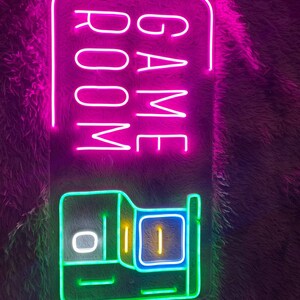 Game Zone Neon Sign: Fire Game Controller LED Wall Decor - Etsy