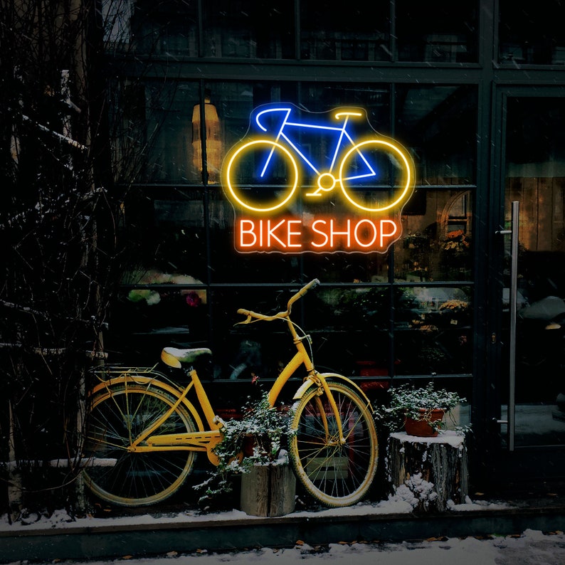 Custom Bike Sign Bicycle LED Neon Sign Bicycle Wall Decor - Etsy