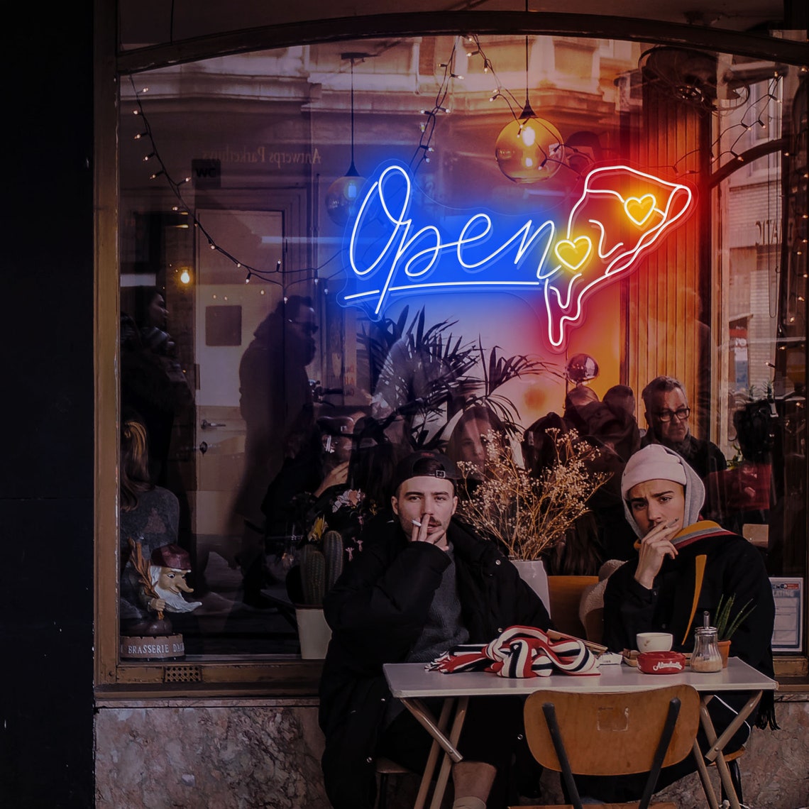 Open Pizza Neon Sign Pizza Slice Wall Decor Custom Neon - Etsy