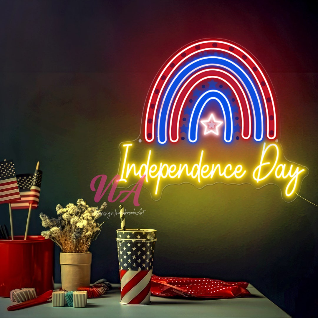 Independence Day Neon Sign: 4th of July LED Light - Etsy