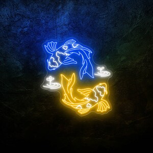 Koi Fish Neon Sign, Koi Neon Sign, Custom Japan Neon Sign, Koi Lover ...