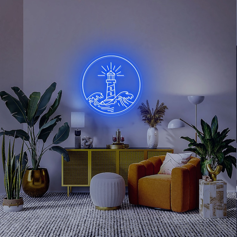 Lighthouse Neon Sign Custom Neon Sign Lighthouse Led Sign - Etsy