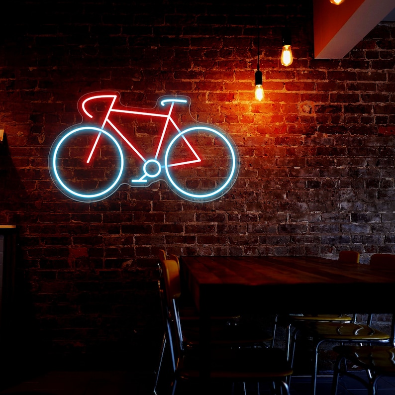 Custom Bike Sign Bicycle LED Neon Sign Bicycle Wall Decor - Etsy