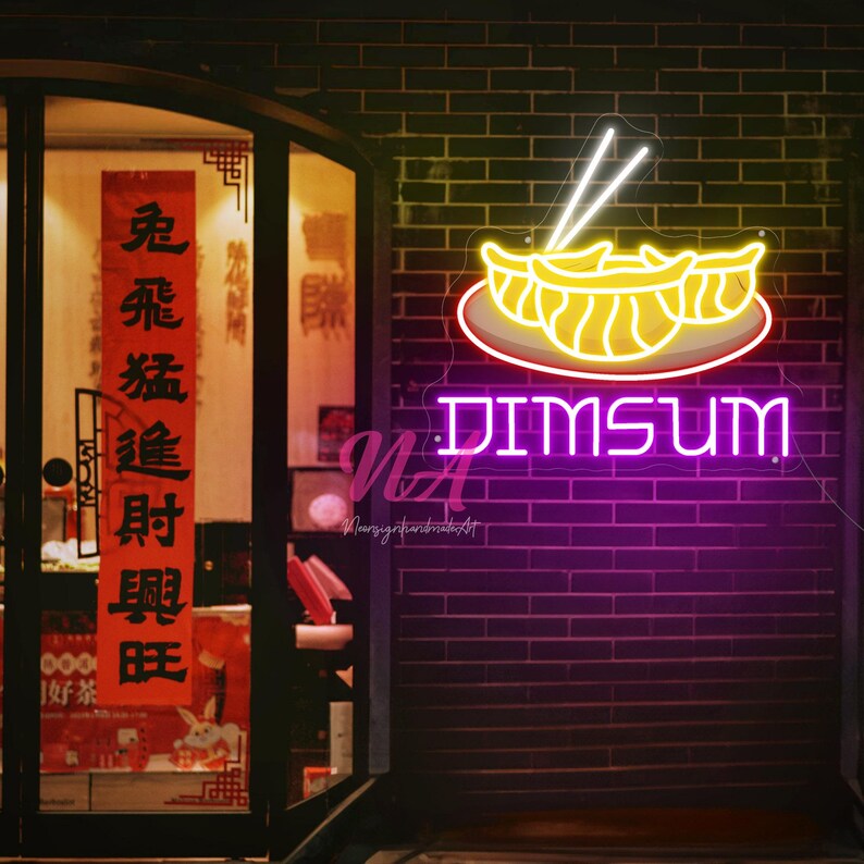 Dim Sum LED Neon Sign: Chinese Restaurant Decor - Etsy