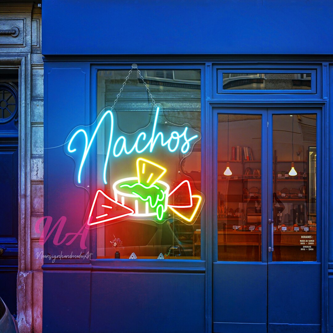 Nachos Neon Sign: Waterproof Mexican Food LED Sign - Etsy