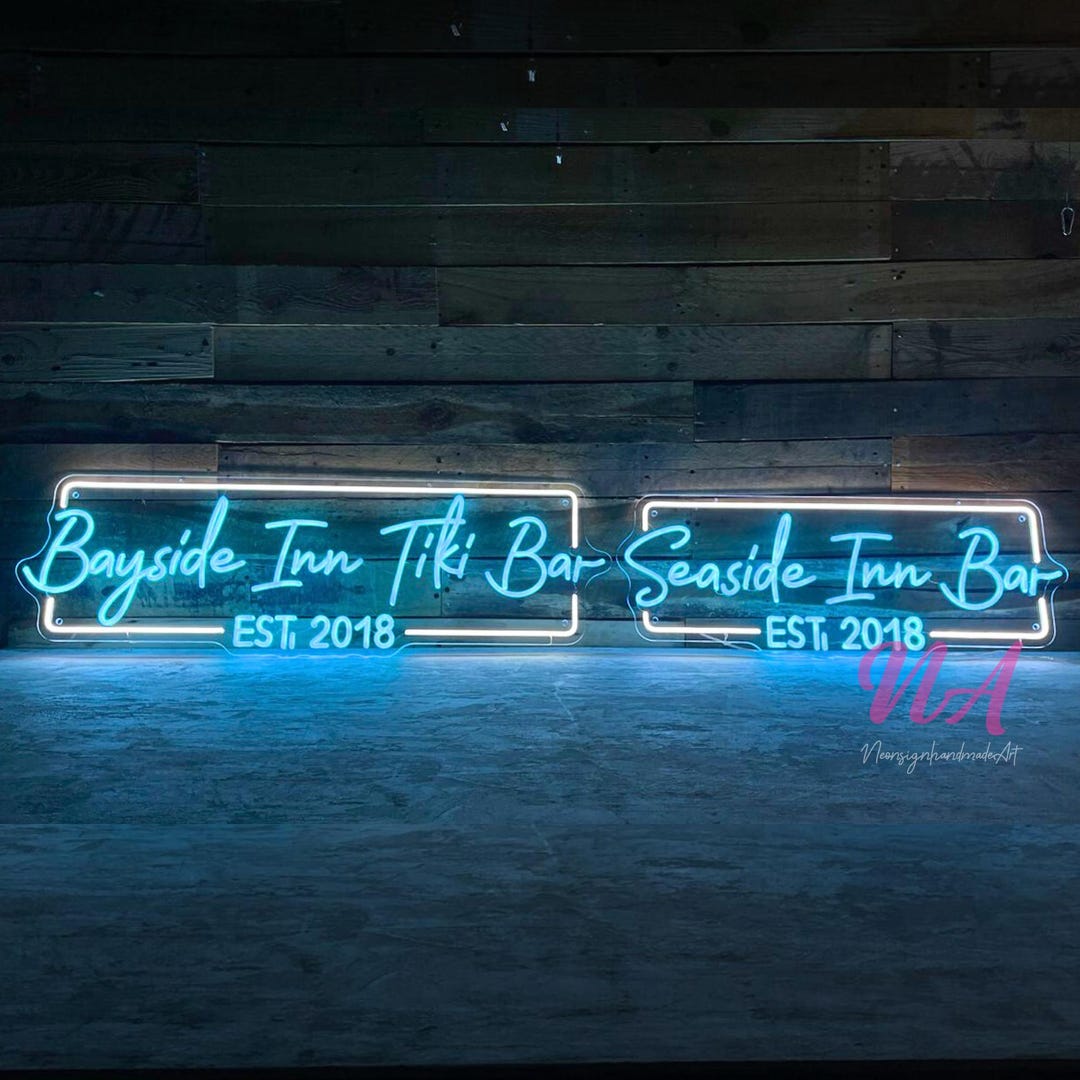 Home Bar Neon Sign, Custom Name Bar Neon Sign, Business Neon Sign ...