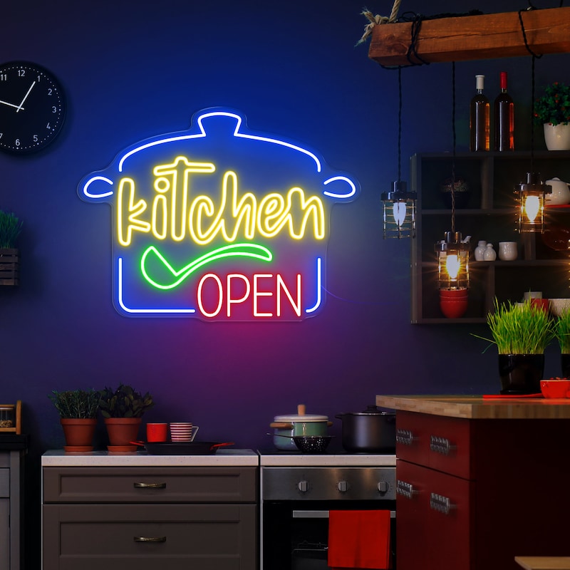 Neon Restaurant Open Signs - Etsy