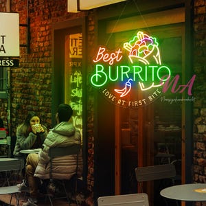 Best Burrito Neon Sign Burrito Led Light Custom Street Food Neon Light ...