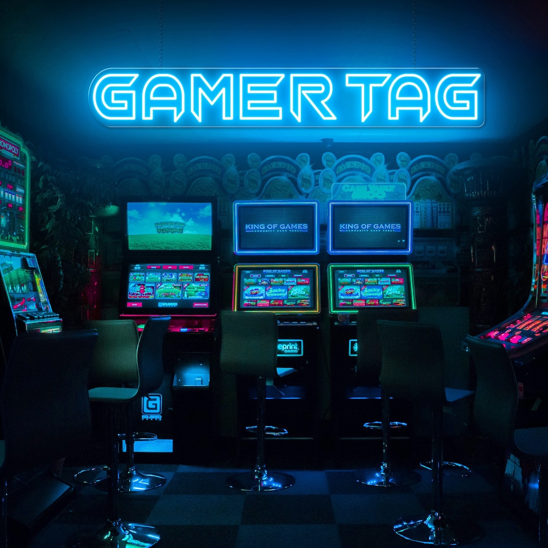 Custom User Name Neon Sign Gamer Tag Personalized Gift Gaming Bedroom ...