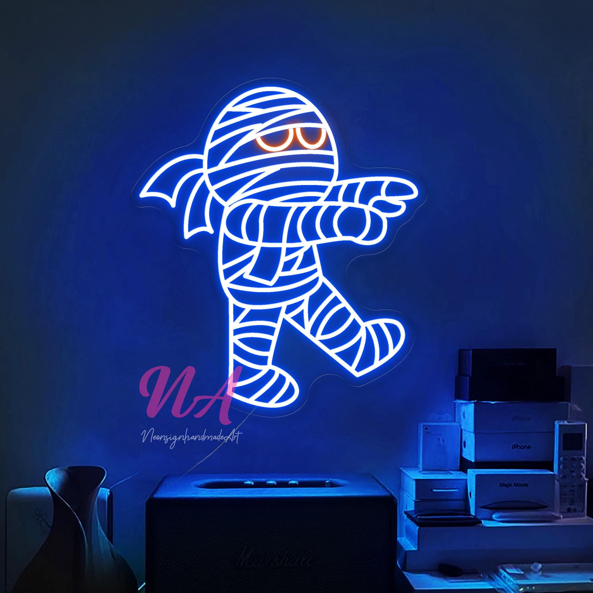 Mummy LED Neon Sign: Spooky Halloween Decor - Etsy