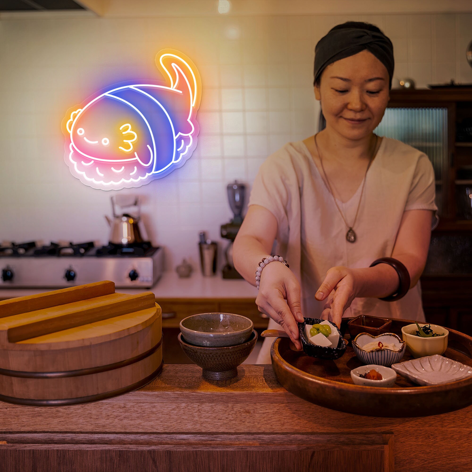 Axolotl Neon Sushi Axolotls Sushi neon sign Japanese food - Etsy México