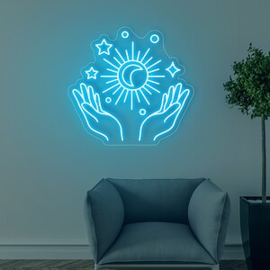 Galaxy Moon and Star Neon Sign, Planet Neon Sign, Galaxy Neon Sign ...