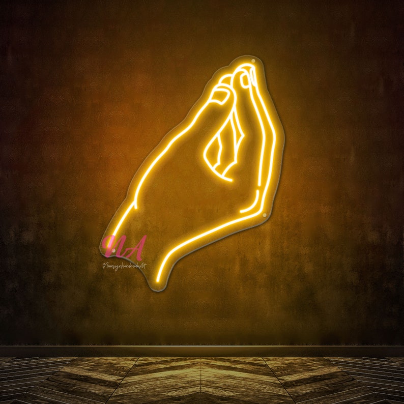 Italian Hand Gesture Neon Sign: Funny Restaurant Wall Decor - Etsy