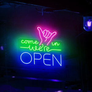 Come in We're Open Sign, Open Business Sign, Open Bar Led Sign, Open ...