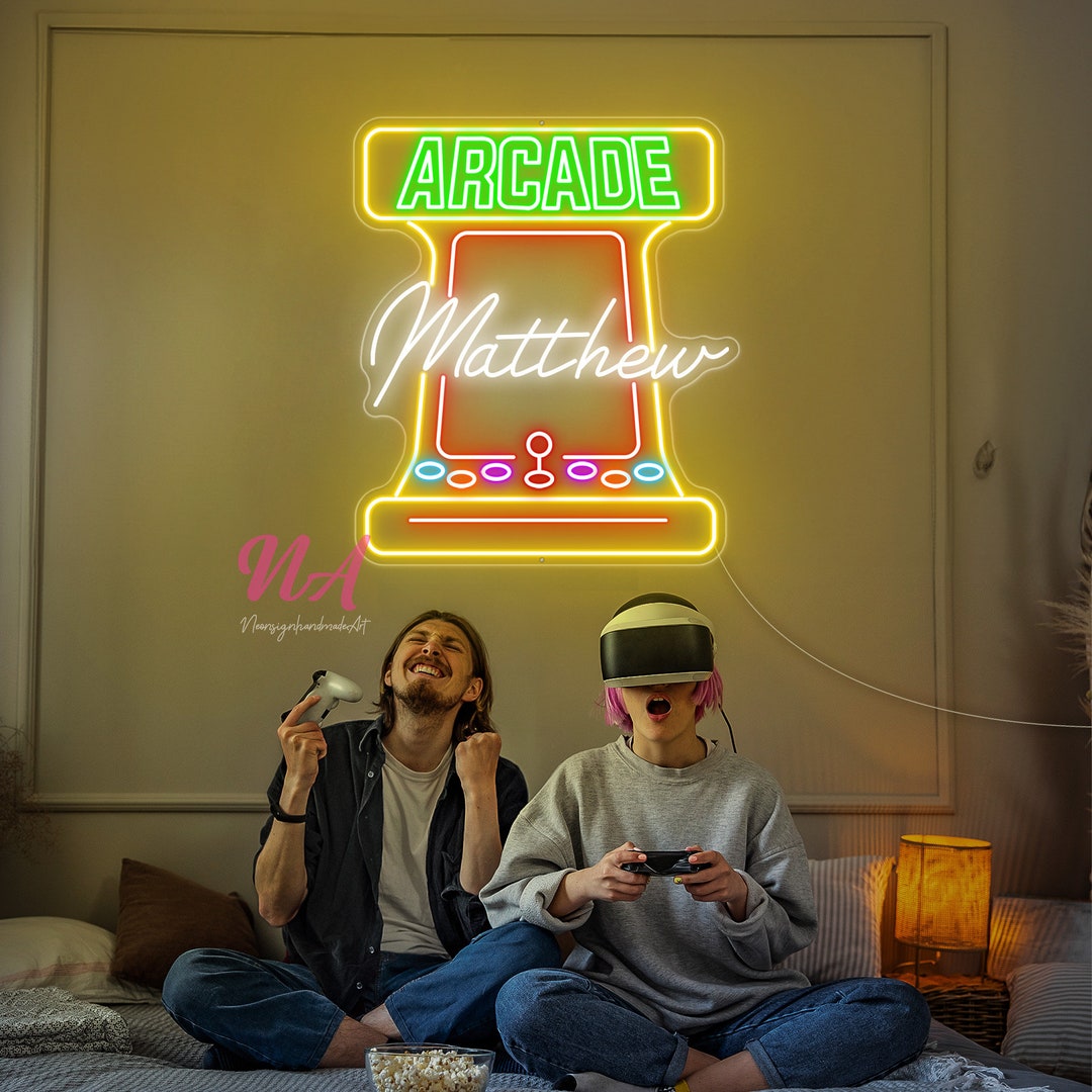 Game Arcade Neon Sign, Game Room Decor, Game Room Neon, Arcade Neon ...