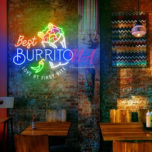 Best Burrito Neon Sign Burrito Led Light Custom Street Food Neon Light ...