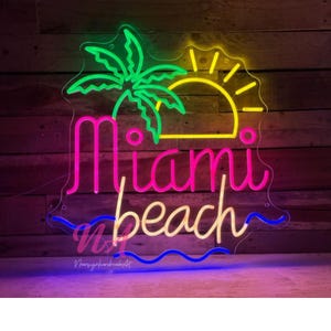 Beach Bar LED Neon Sign: Waterproof Outdoor Party Decor - Etsy