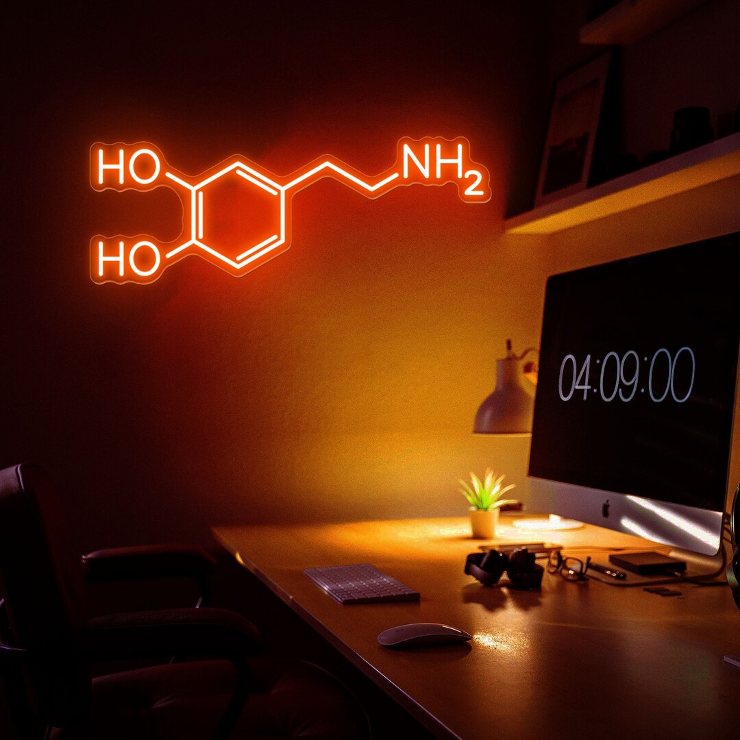 Dopamine Molecule Neon Sign: Wall Art Decor - Etsy