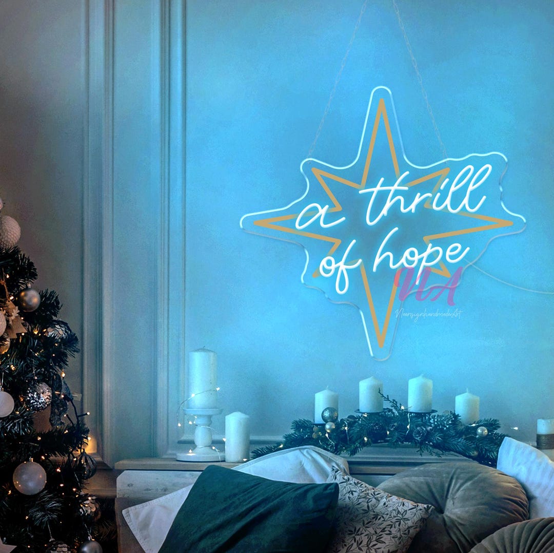 A Thrill of Hope LED Neon Sign, Christmas Wall Decor - Etsy UK