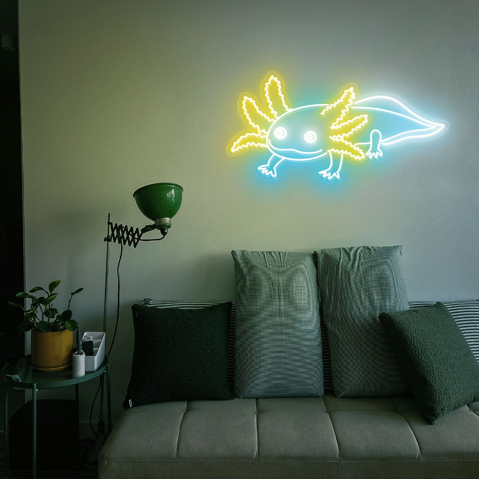 Axolotl Neon Sign Hologram Light Kawaii Decor Customizable - Etsy