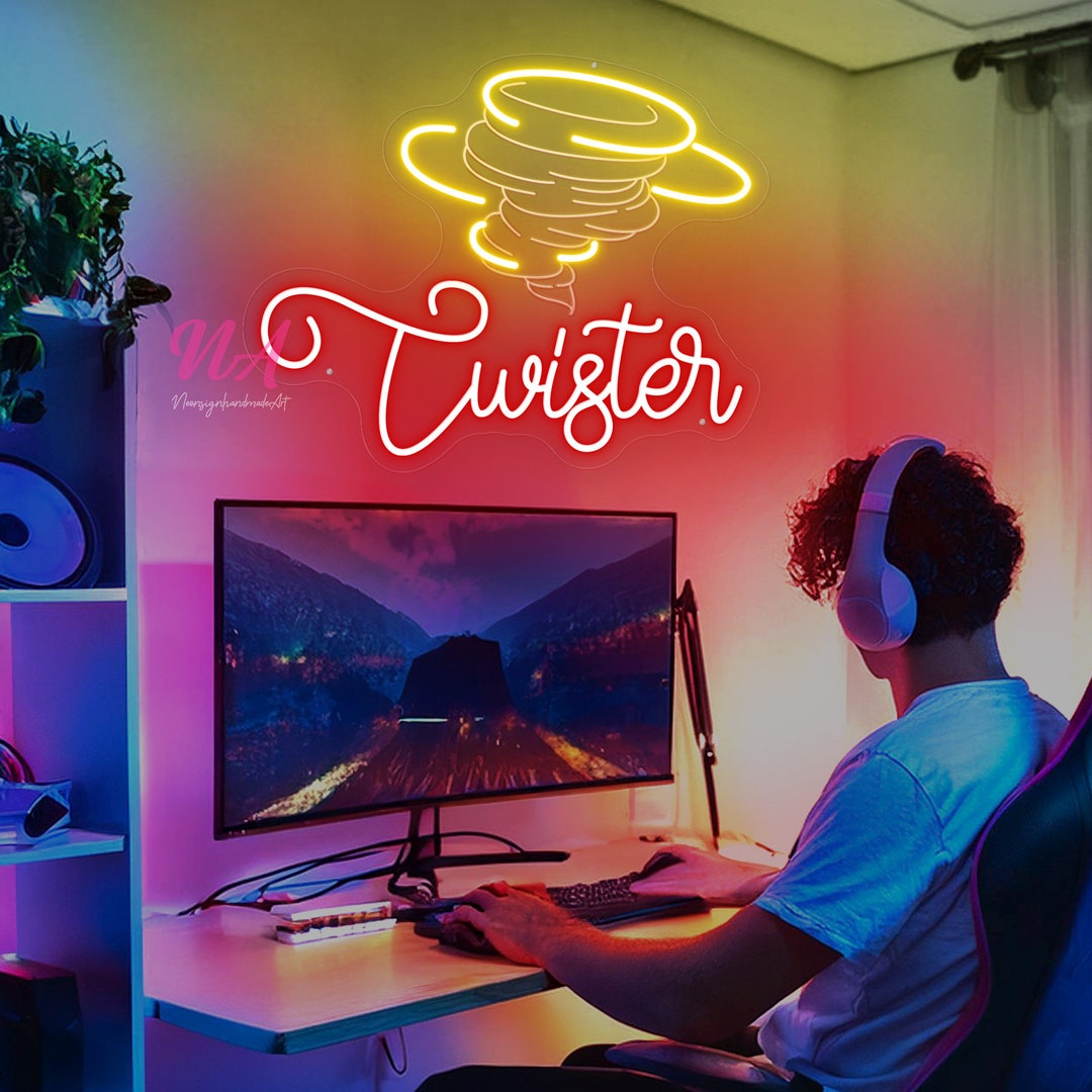 Twister Neon Sign, Tornado Neon Sign, Twister LED Neon Sign, Tornado ...