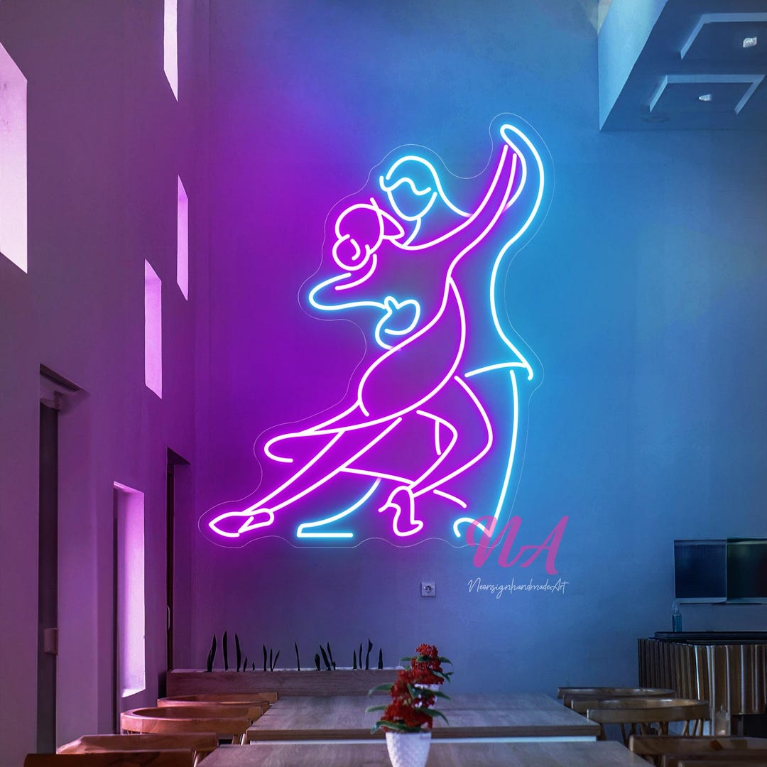 Tango Dancer Neon Sign: Custom LED Light Decor - Etsy