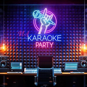 Karaoke Party Led Sign Karaoke Night Neon Sign Karaoke Room Sign Custom ...