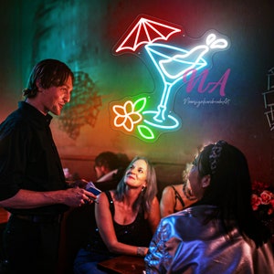 Summer Cocktail Neon Sign, Bar Neon Sign, Party Led Sign, Cocktail ...