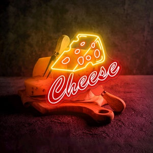 Custom CHEESE Neon Sign,open Cheese Led Sign, Restaurant Sign, Kitchen ...