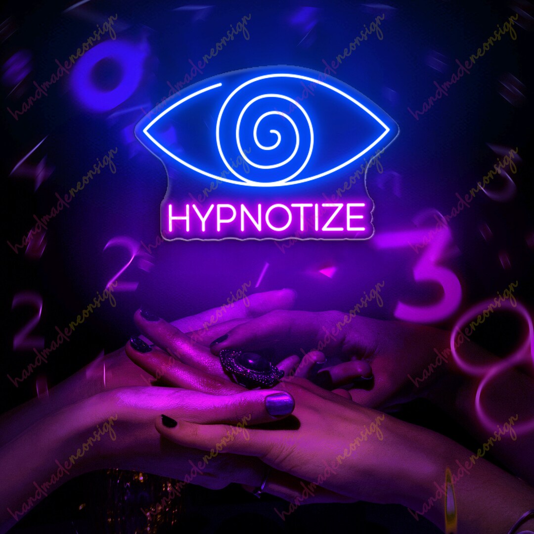 Mesmerized Neon, Hypnotize Eyes Neon Sign, Hypnotic Led Sign, Tarot ...