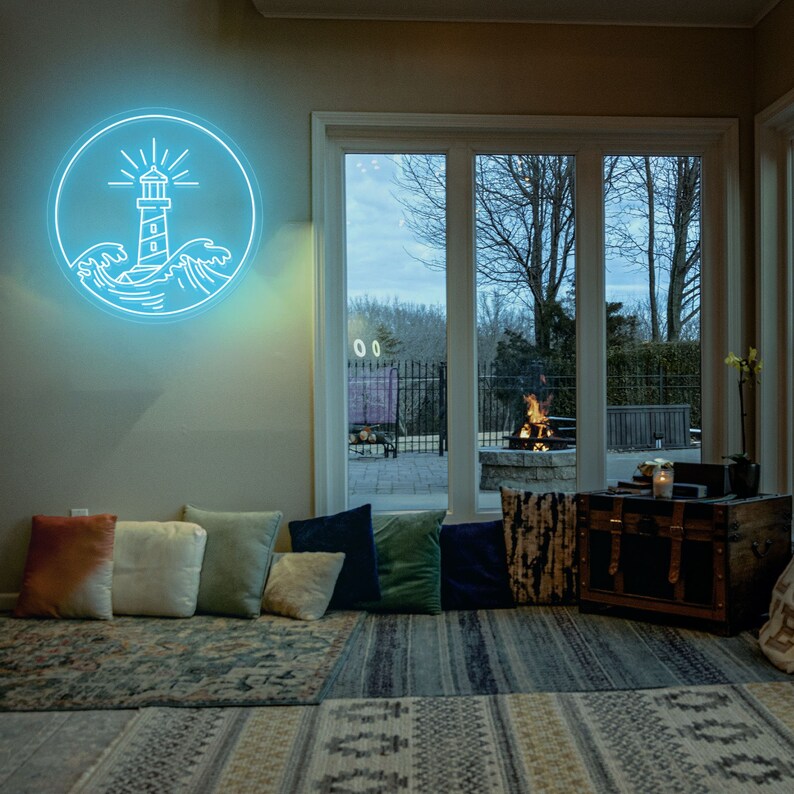 Lighthouse Neon Sign Custom Neon Sign Lighthouse Led Sign - Etsy