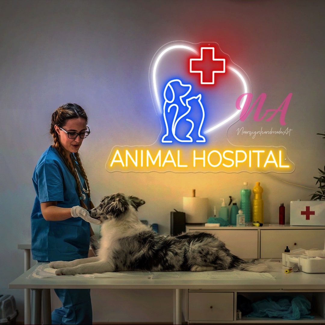 Animal Hospital and Pet Heath Neon Sign Custom Pet Shop Neon Sign Pet ...
